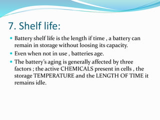 Characteristics of battery | PPTX