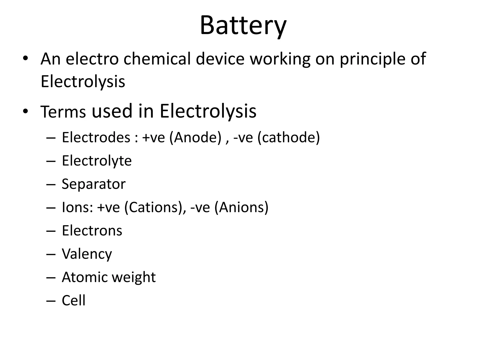 battery presentation on lead acid cycle and charging | PPT