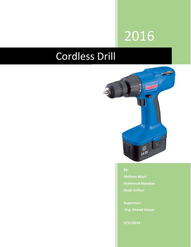 Reverse Engineering for Cordless Drill | PDF | Woodworking | Arts and Crafts