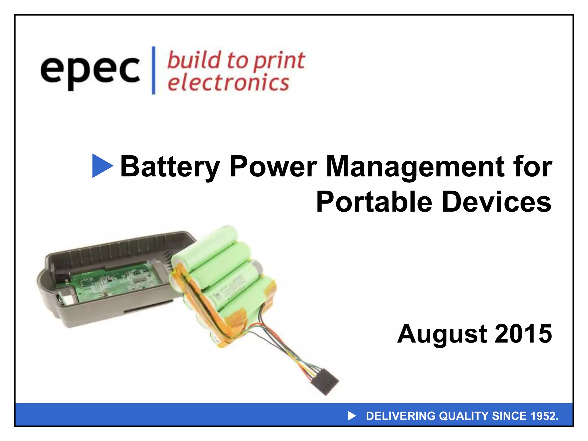 Battery Power Management for Portable Devices | PPTX