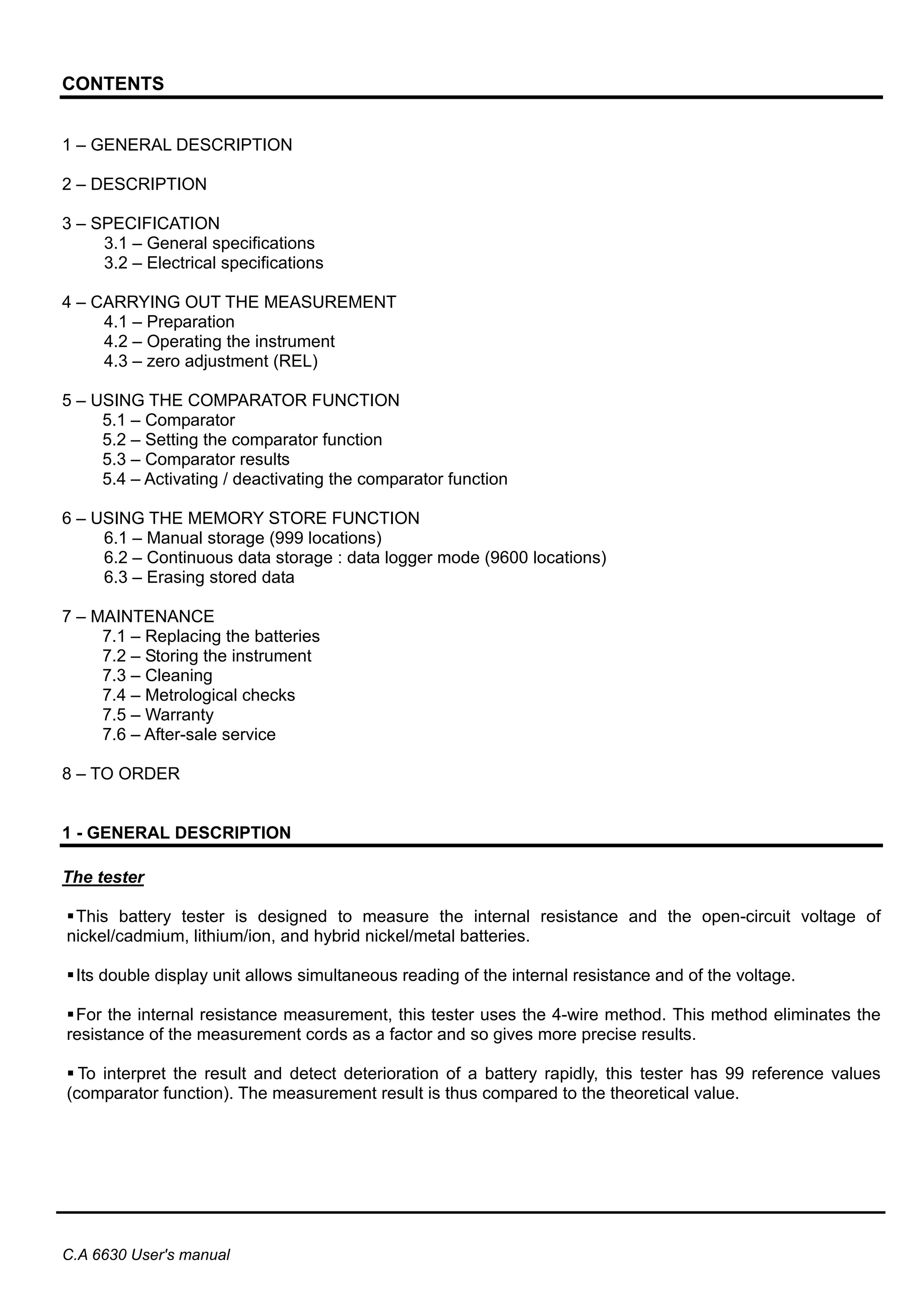 Battery tester manual | PDF