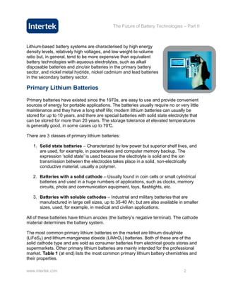 Battery white-paper-part-ii | PDF | Chemistry | Science