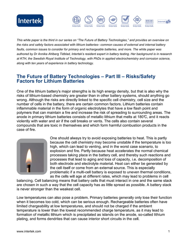 Battery white-paper-part-iii | PDF | Chemistry | Science