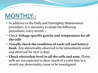 BATTERY BANK AND ITS MAINTENANCE PROCEDURE NEW.pptx