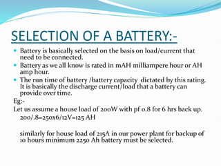 BATTERY BANK AND ITS MAINTENANCE PROCEDURE NEW.pptx