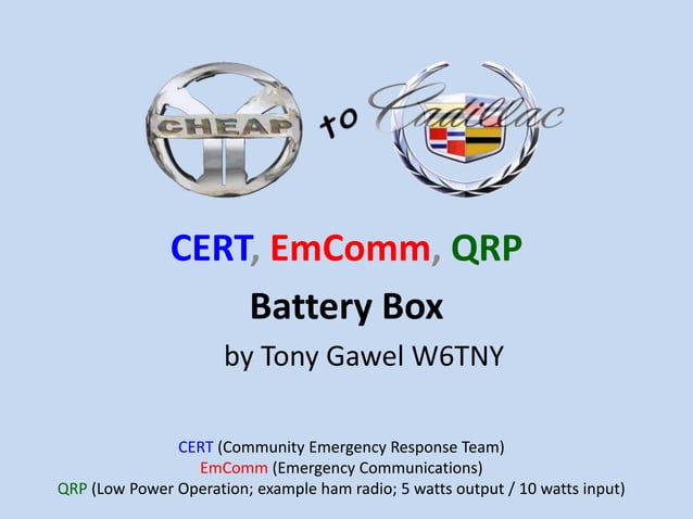 EmComm Battery box presentation 07182016 at SOARA | PPT
