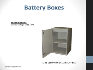 Battery Cabinets, Racks, Enclosures | PPTX