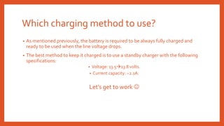 Lead-acid standby Battery charger. | PPTX