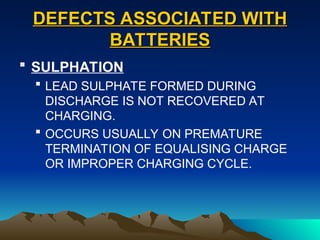BATTERY BATTERY DEFECTS AND ROUTINES.ppt