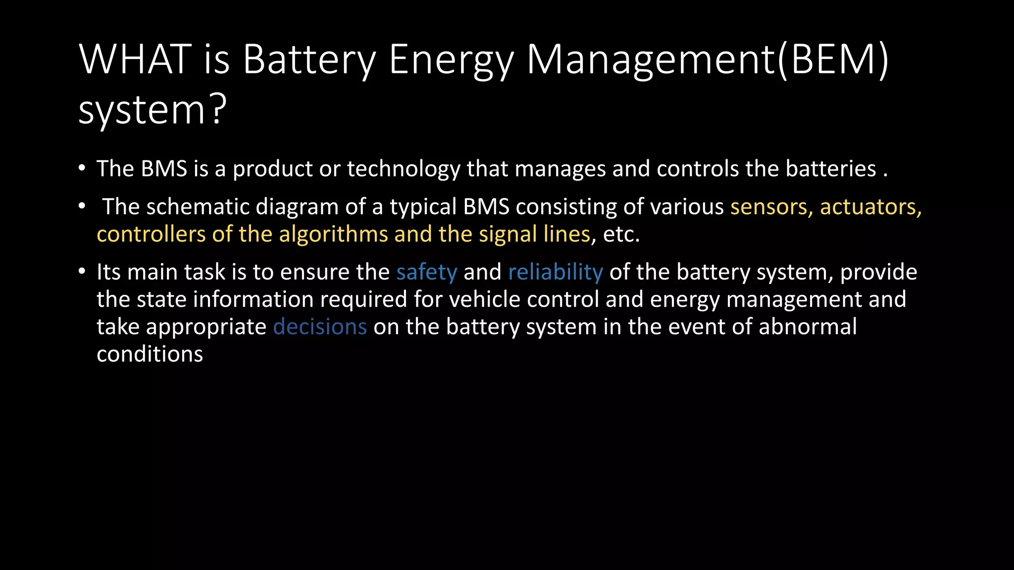 Battery Energy Management | PPTX