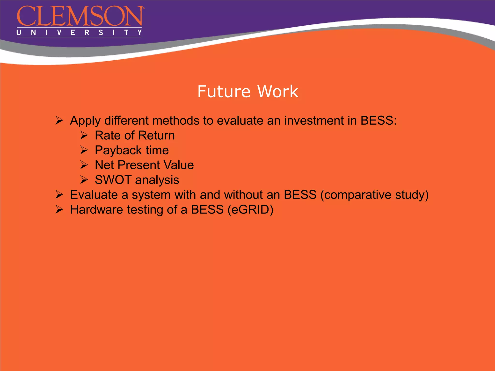 Battery Energy Storage System (BESS) A Cost_Benefit Analysis for a PV ...