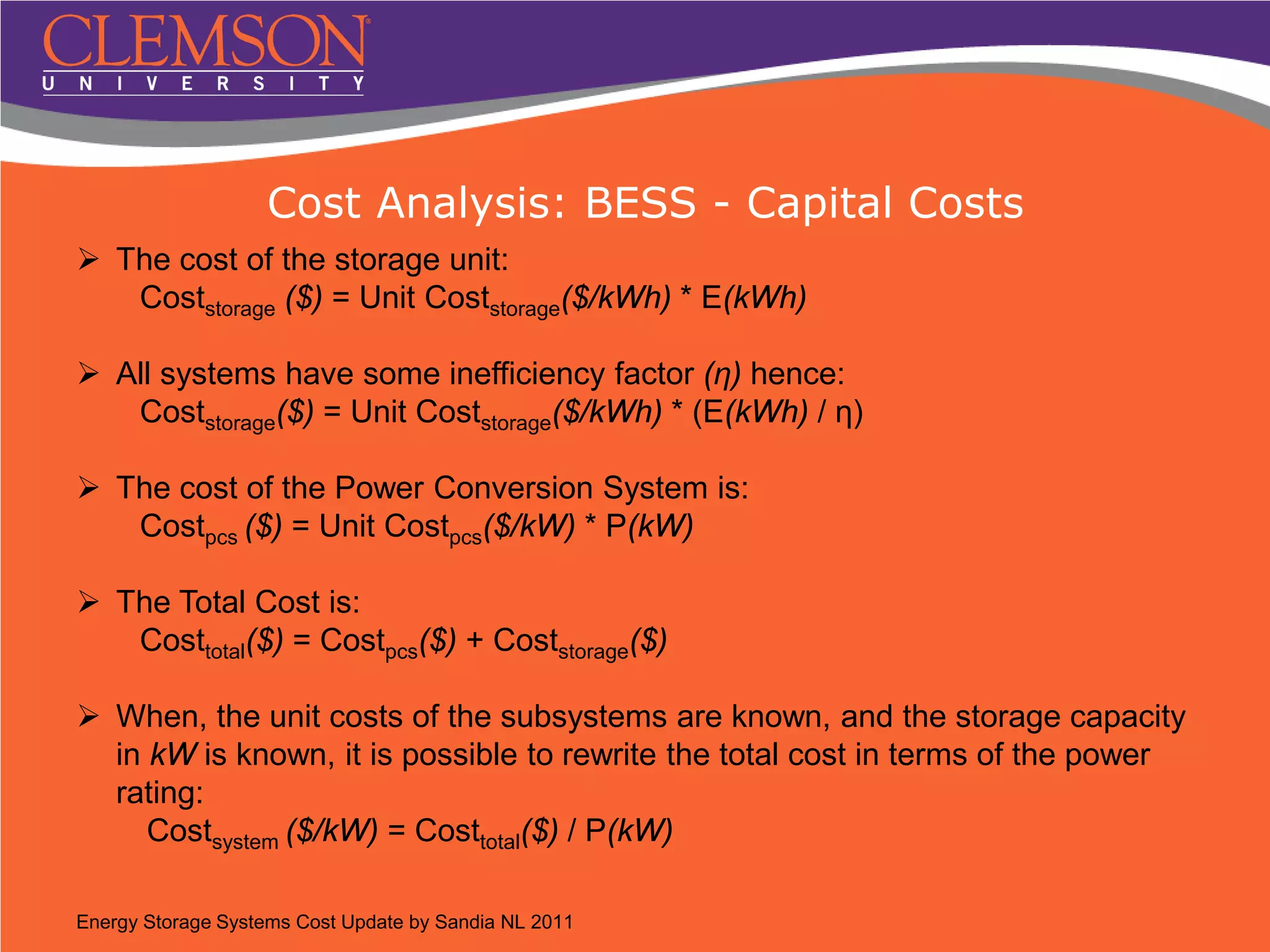 Battery Energy Storage System (BESS) A Cost_Benefit Analysis for a PV ...