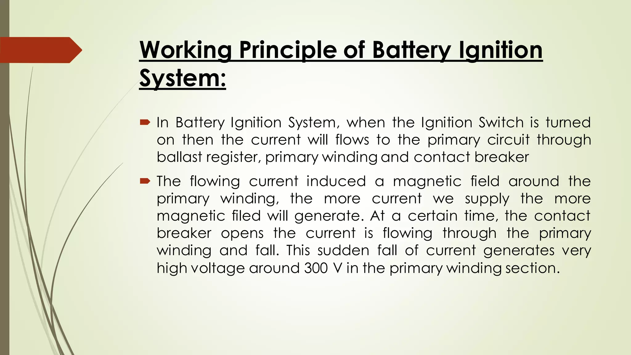Battery ignition system | PDF