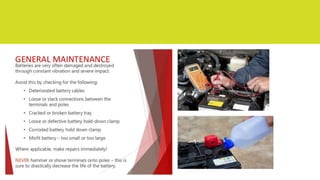 Battery Maintenance and Safety | PPTX