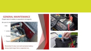 Battery Maintenance and Safety | PPTX