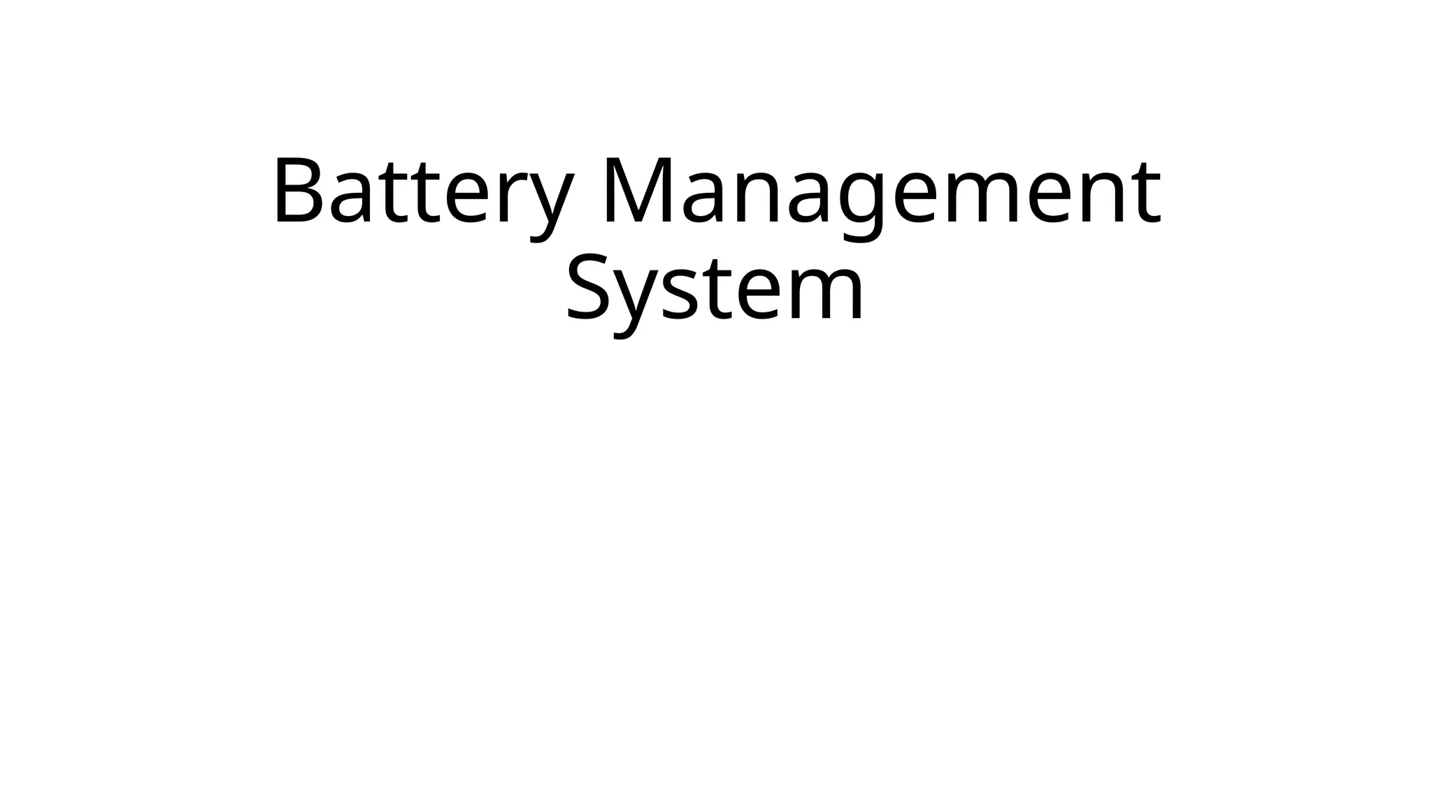 Battery Management System A Battery Management System (BMS) is an ...
