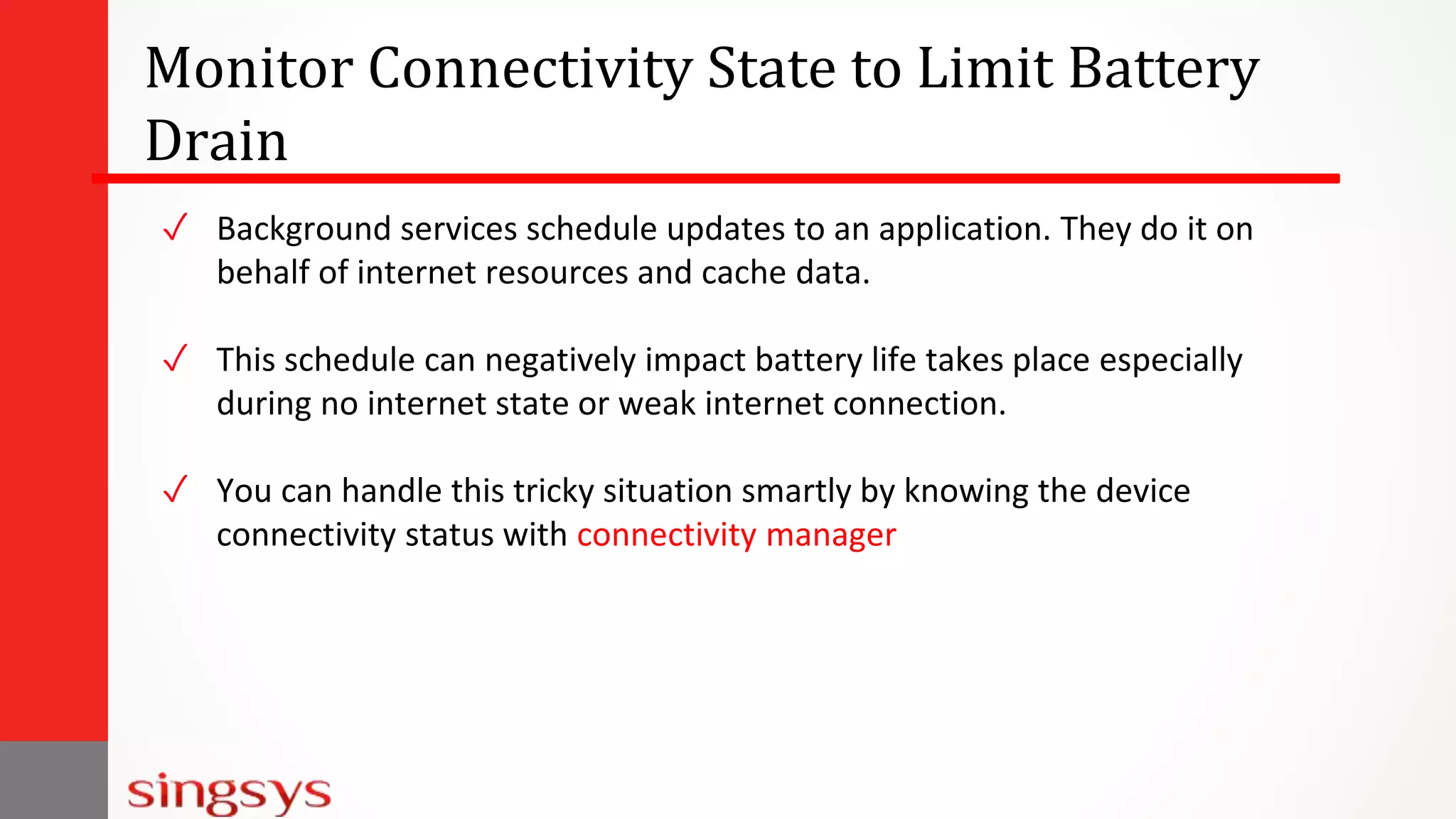 Android Battery optimization Android Apps | PPTX