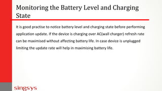 Android Battery optimization Android Apps | PPTX