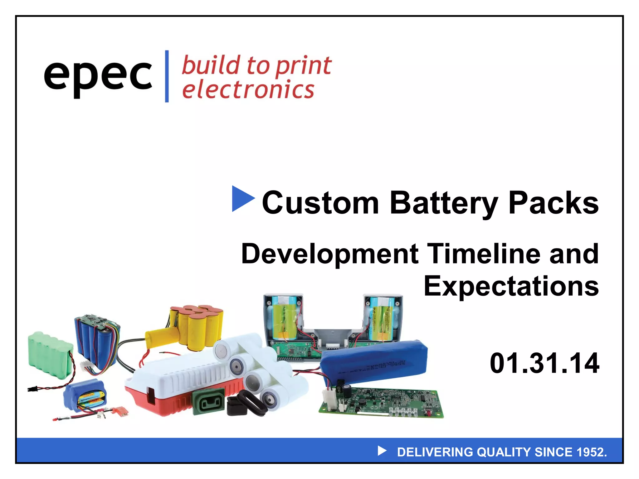 Battery Pack Development Timeline and Expectations | PPT
