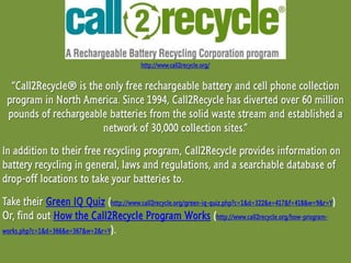 Community Project: Battery recycling | PPT