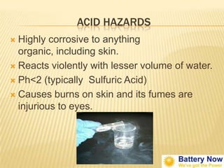 Battery – safety and handling | PPTX