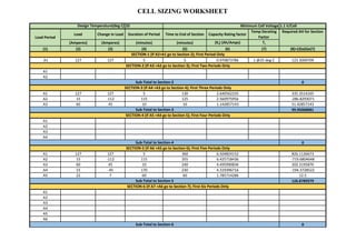 Battery (nicd) sizing for static Applications_Substations | PDF