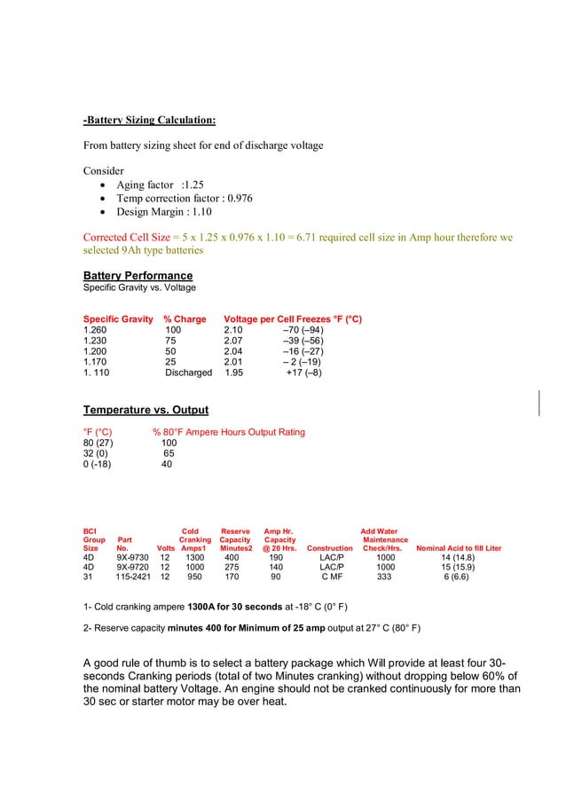 Battery specifications and calculation | PDF | Physics | Science