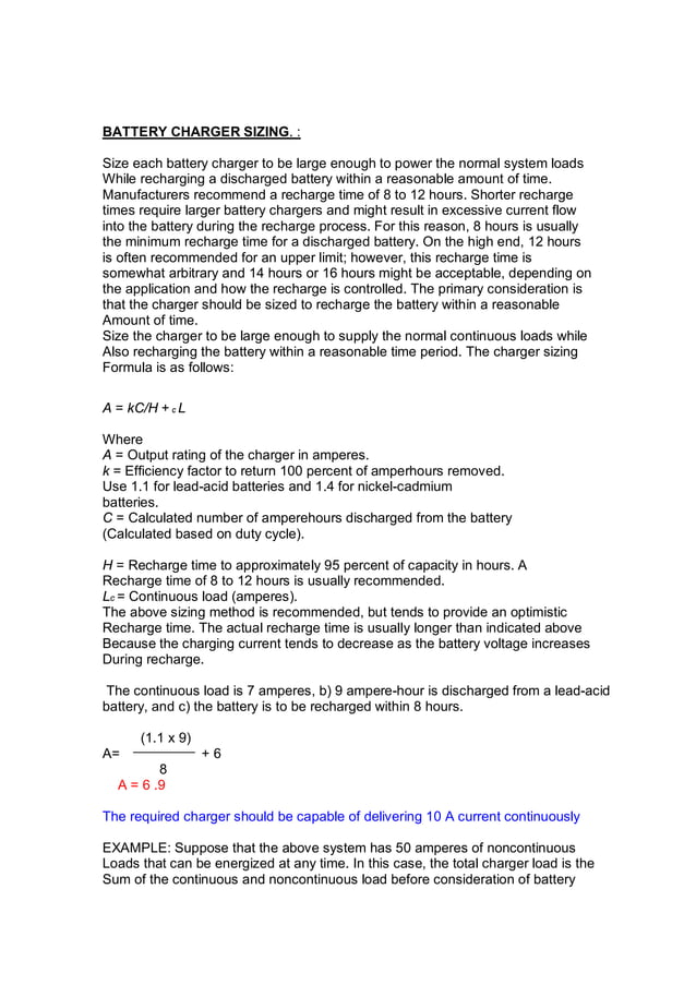 Battery specifications and calculation | PDF | Physics | Science