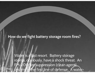 Battery Storage Room Fire Protection | PDF