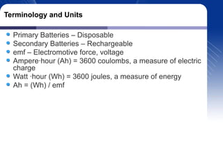 Cells and batteries: Battery_Technology.ppt