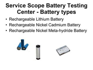 Battery Testing Center | PPT
