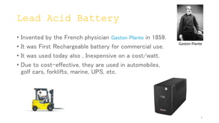 Different Types of Battery and its description | PPTX