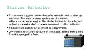 Different Types of Battery and its description | PPTX