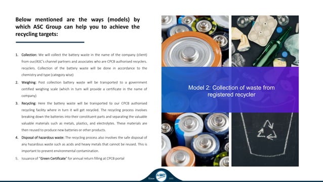 Battery Waste EPR Registration - ASC Group | PPT