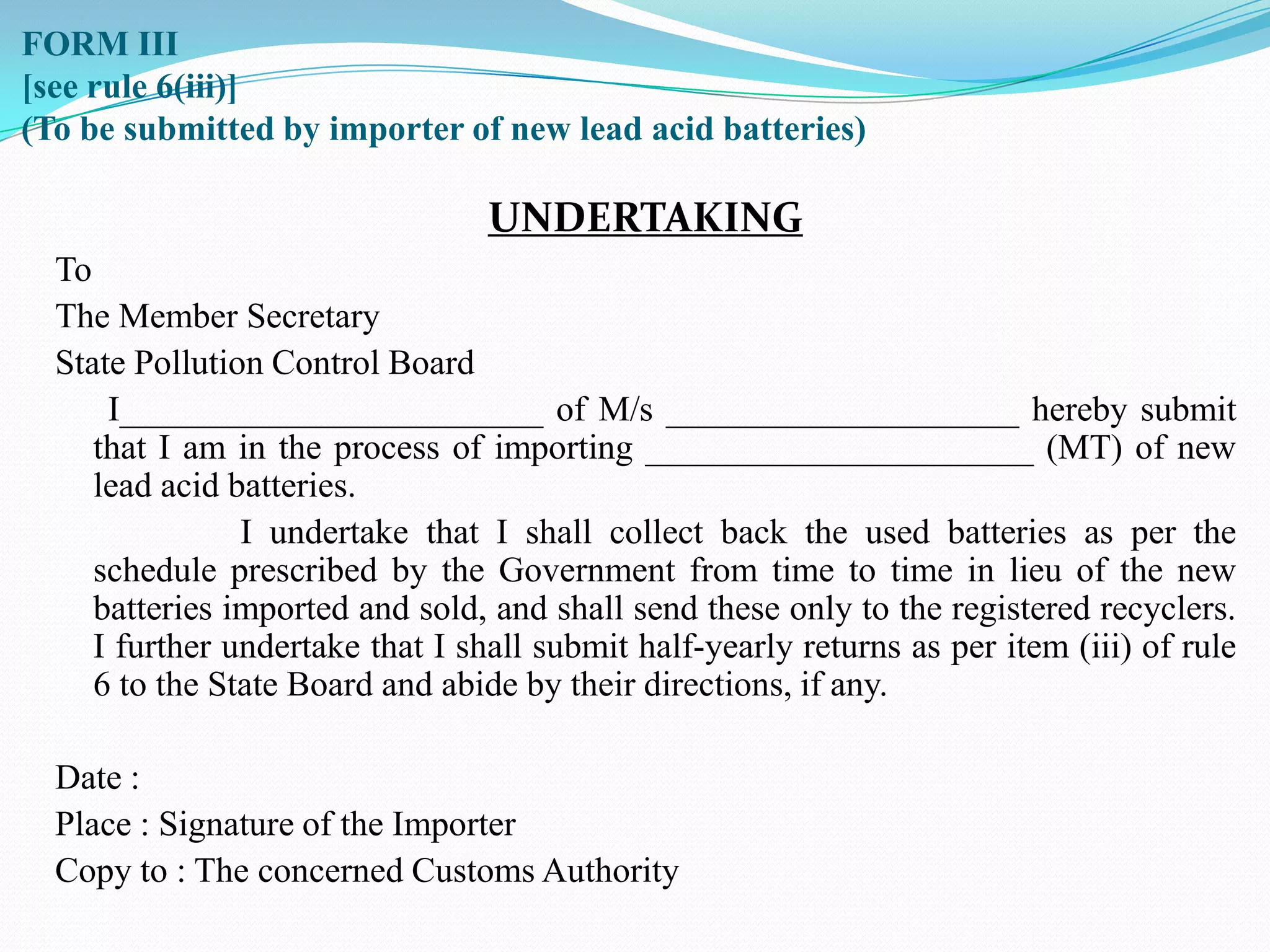 Battery waste handling rules in India | PPTX
