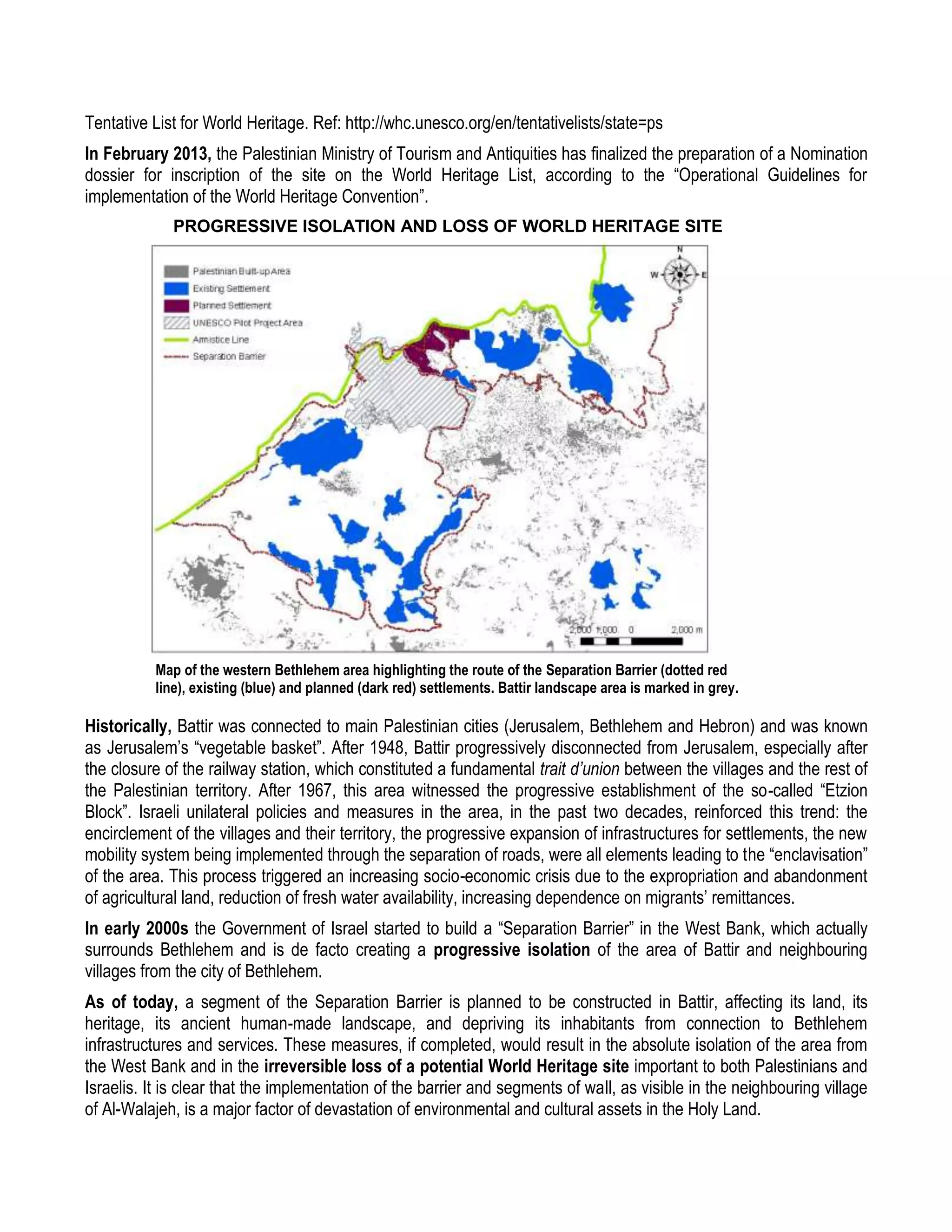 Battir landscape info sheet | DOCX