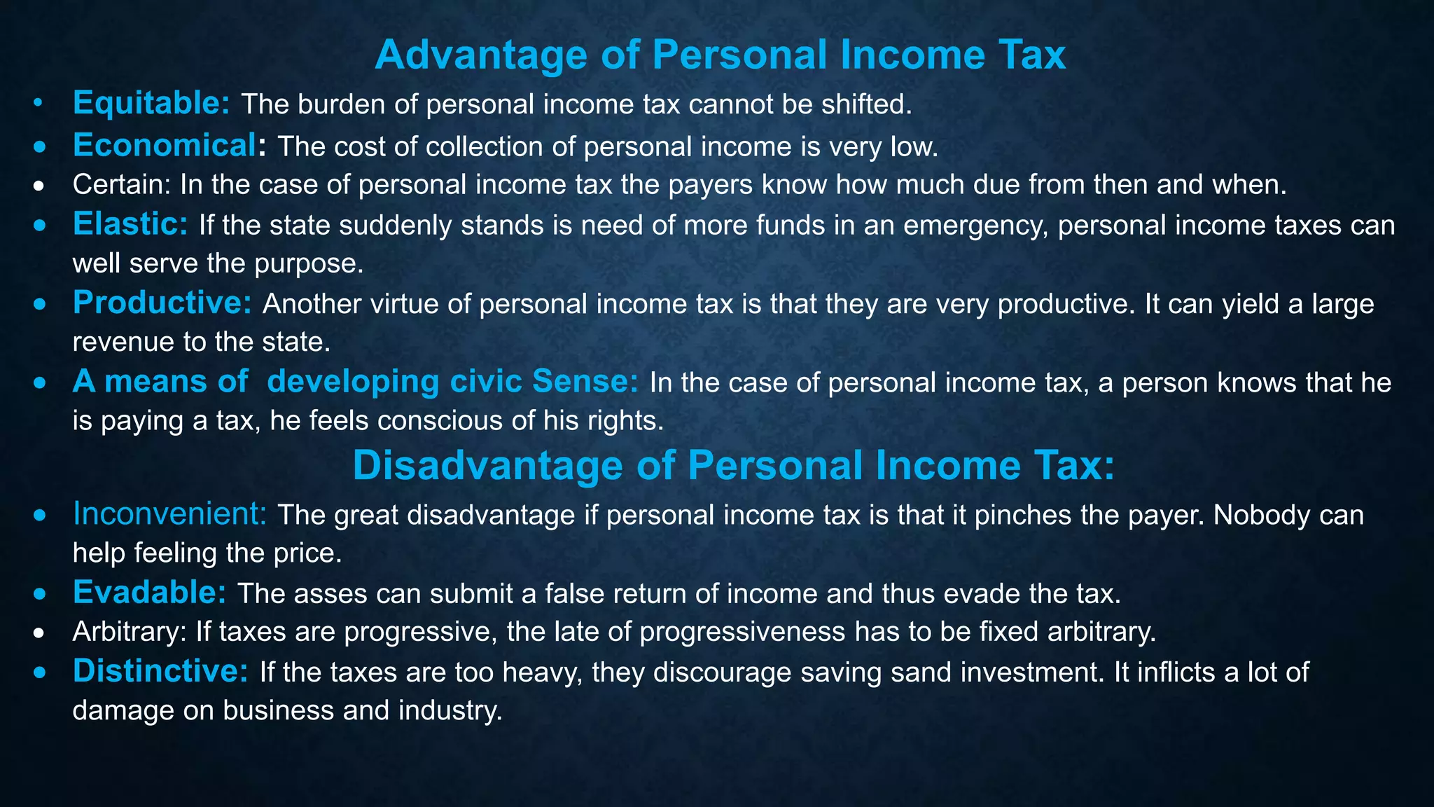 Personal Income Tax | PPTX