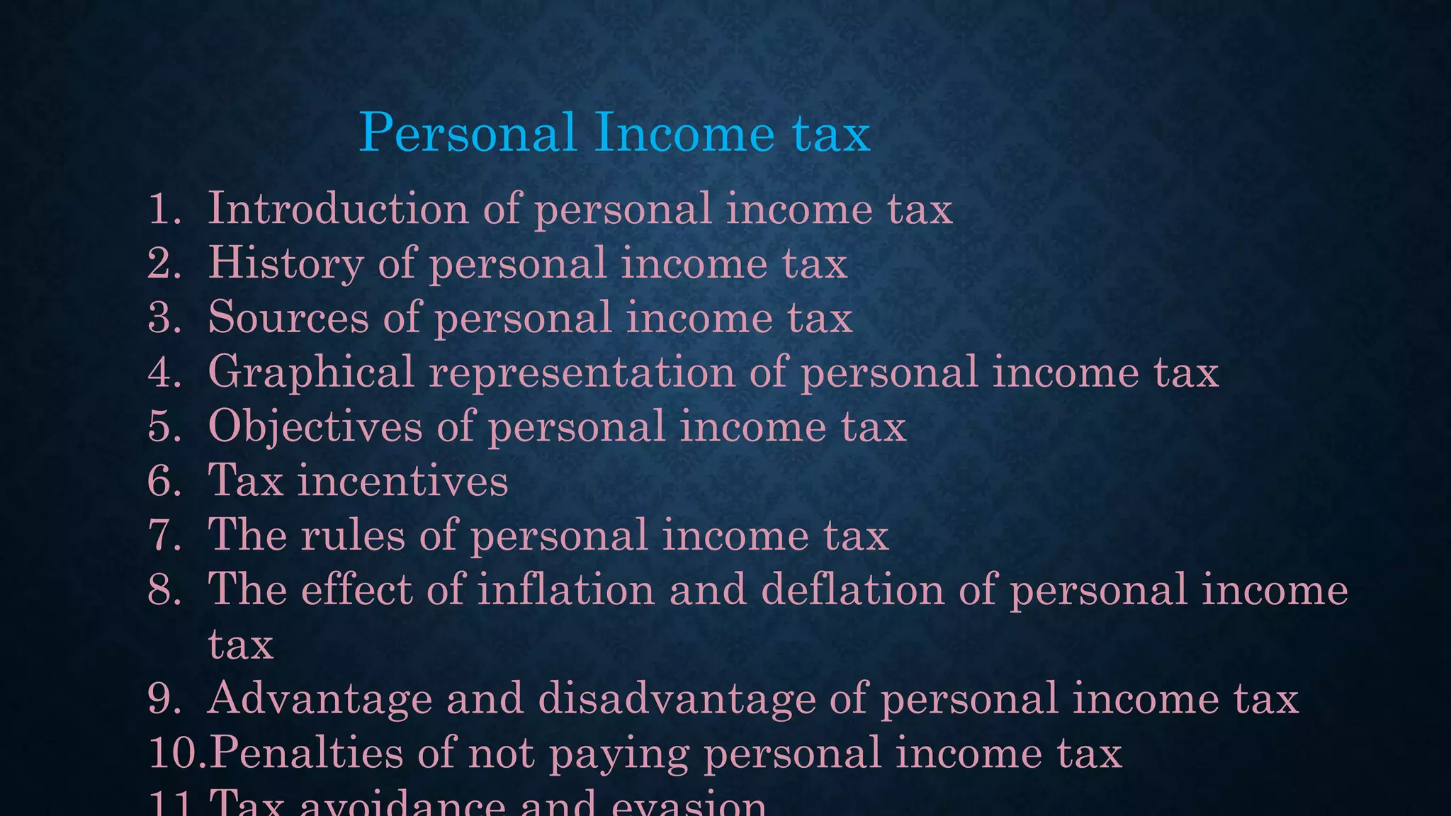 Personal Income Tax | PPTX
