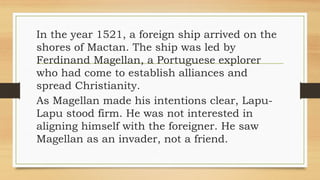 battle-of-mactan- Philippine era presentation.pptx | Death, Injury, or ...