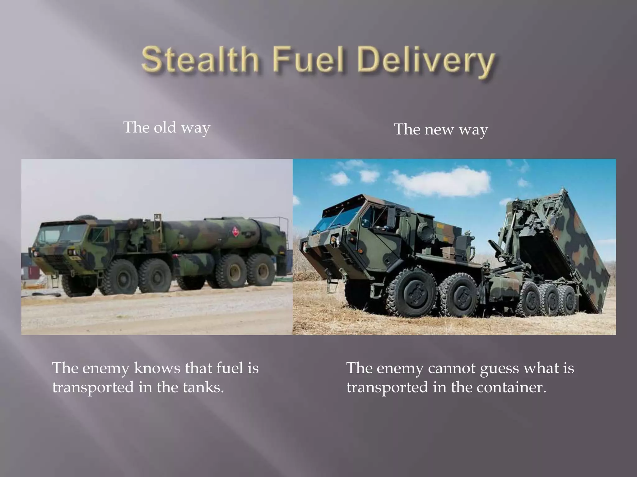 Stealth, Bullet & Explosion Proof, Battlefield Fuel Transportation ...