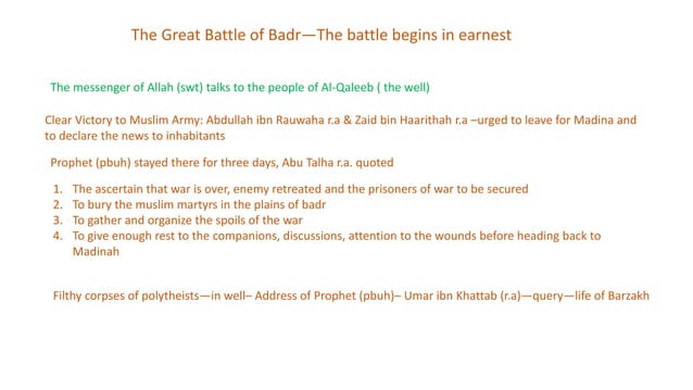 Battle of badr | PPTX