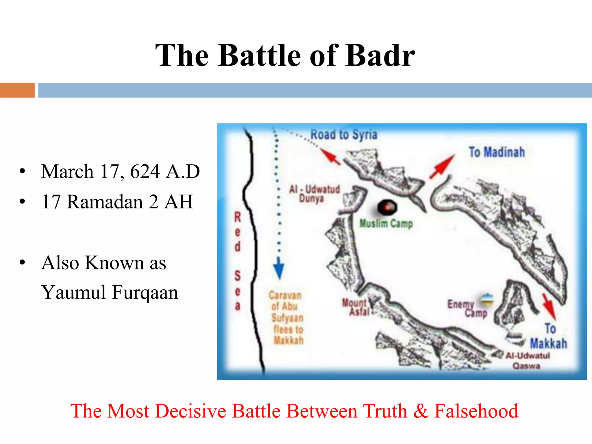 Battle of badr_Islamic history | PPTX