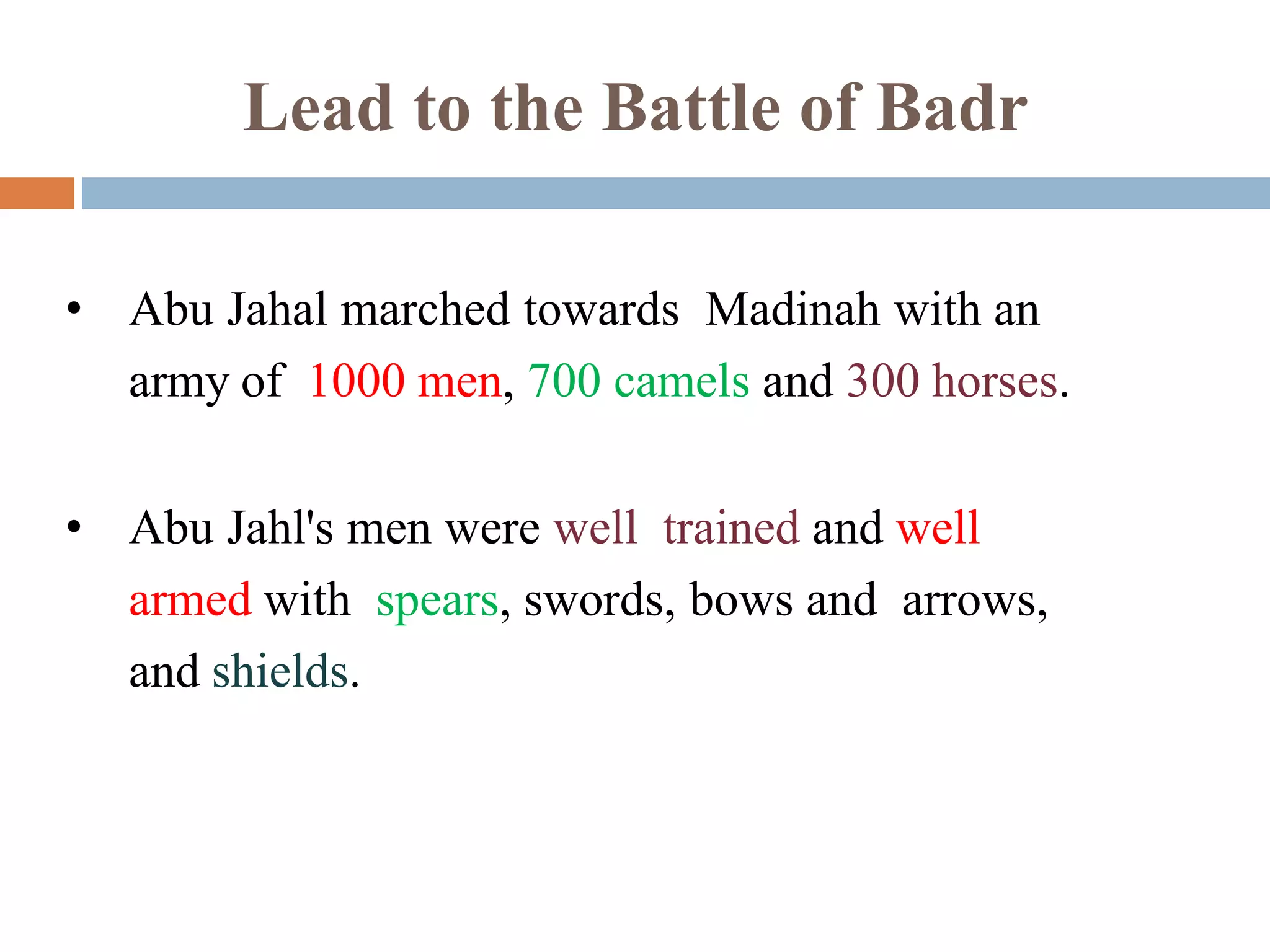 Battle of Badr_First Battle in Islamic History | PPTX