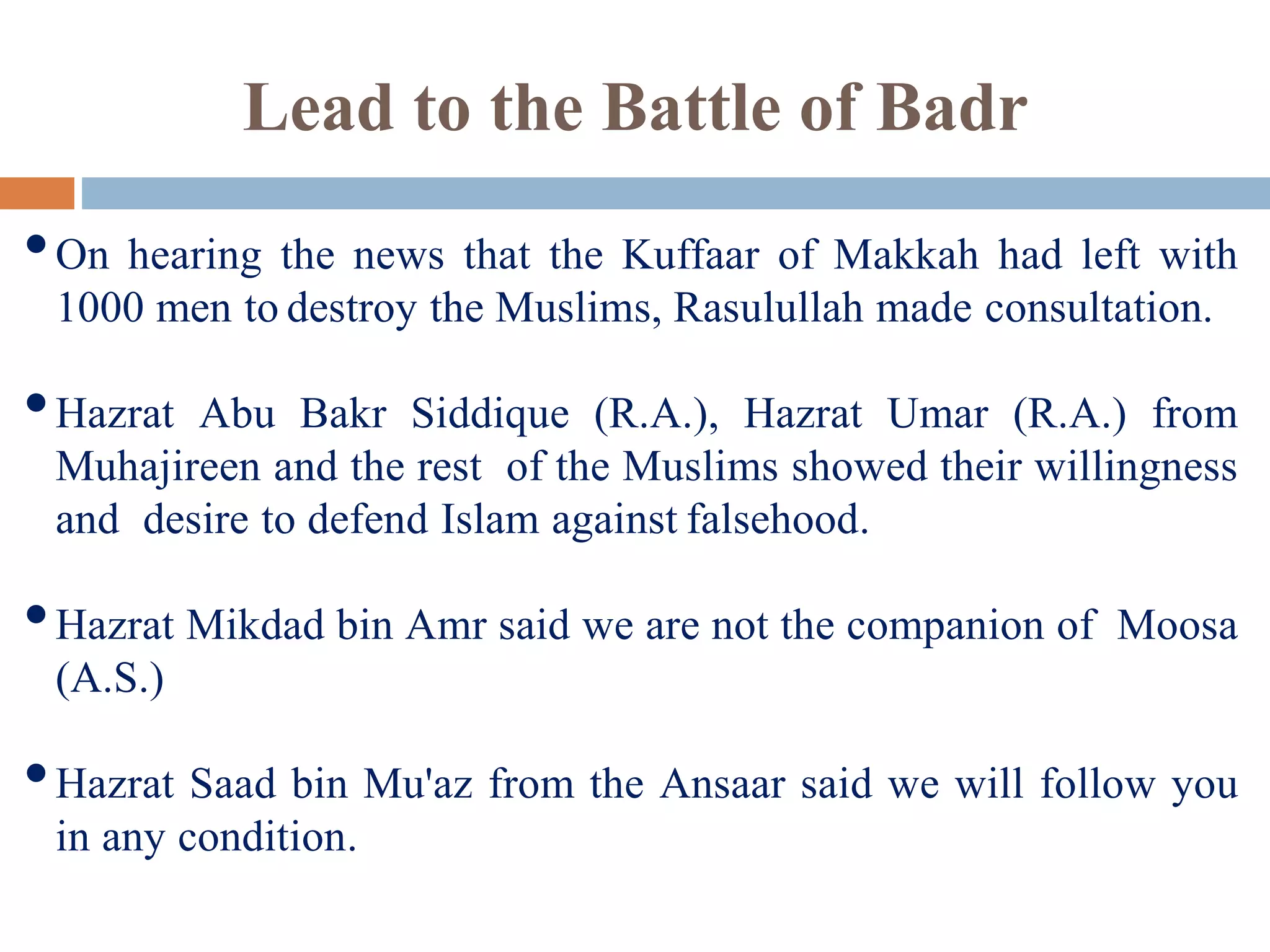 Battle of Badr_First Battle in Islamic History | PPTX