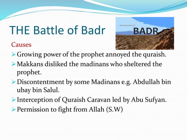 Battle of badr ppx | PPT