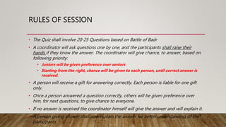 Battle of badr quiz (seerah quiz 2) | PPTX | Islam | Religion ...