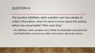 Battle of badr quiz (seerah quiz 2) | PPTX | Islam | Religion ...