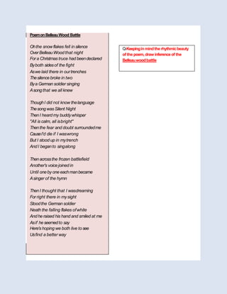 Battle of belleau wood during the First World War | PPTX