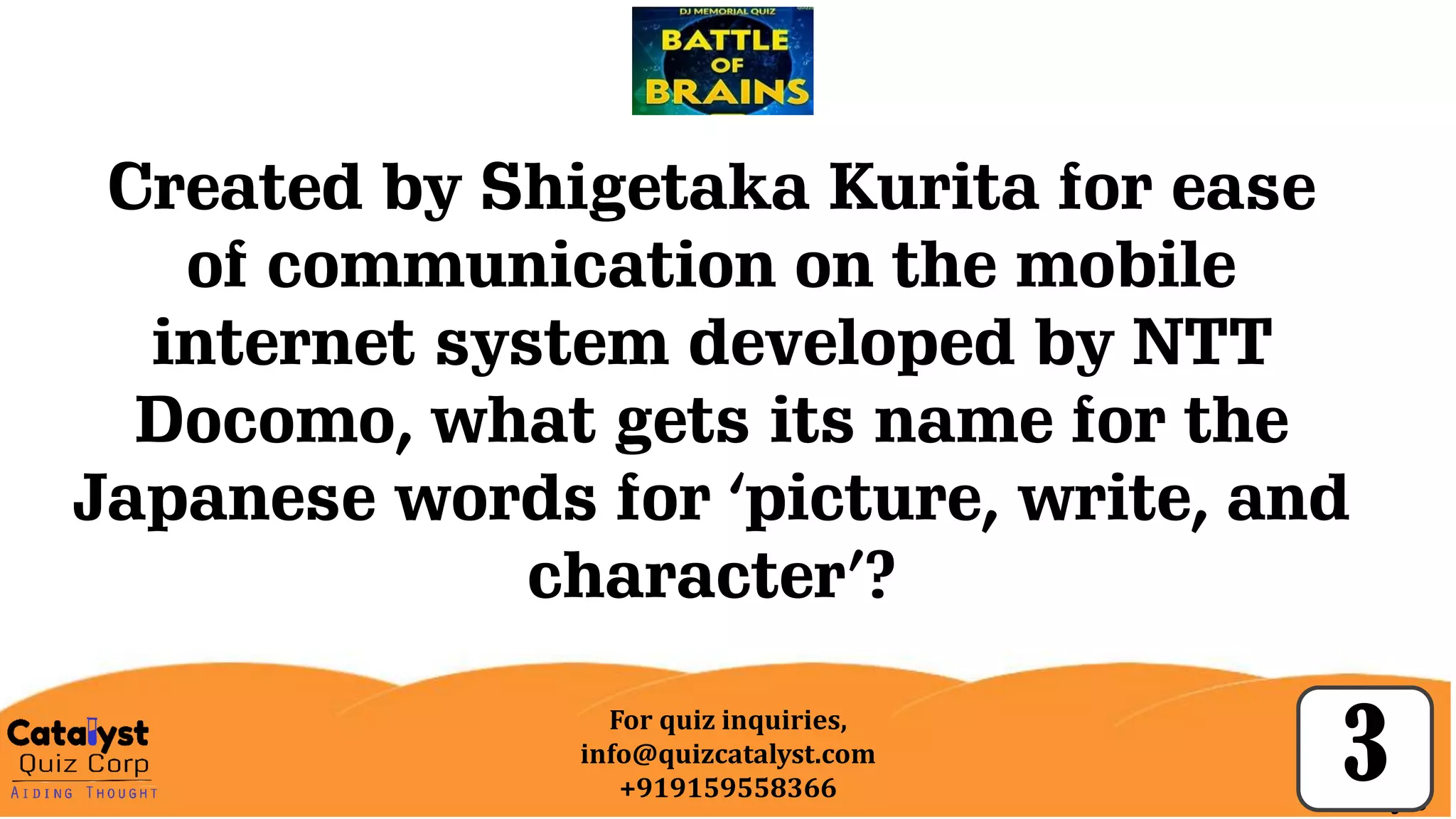 Battle of brains quiz prelim with answers | PDF