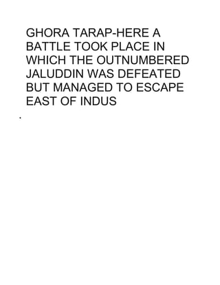 Battle of ghora tarap | PDF